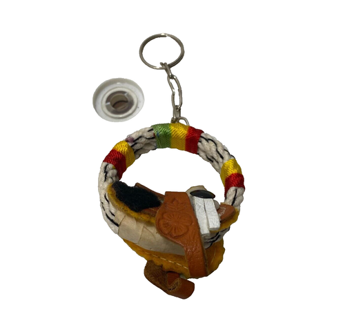 Rodeo Saddle Horse Key Chain Western Southwestern Rope Ranch Cowboy ...