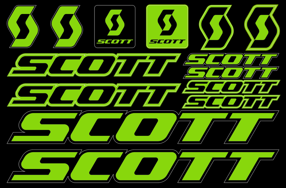Scott Decals Stickers Bicycle Vinyl Graphics Autocollant Aufkleber ...