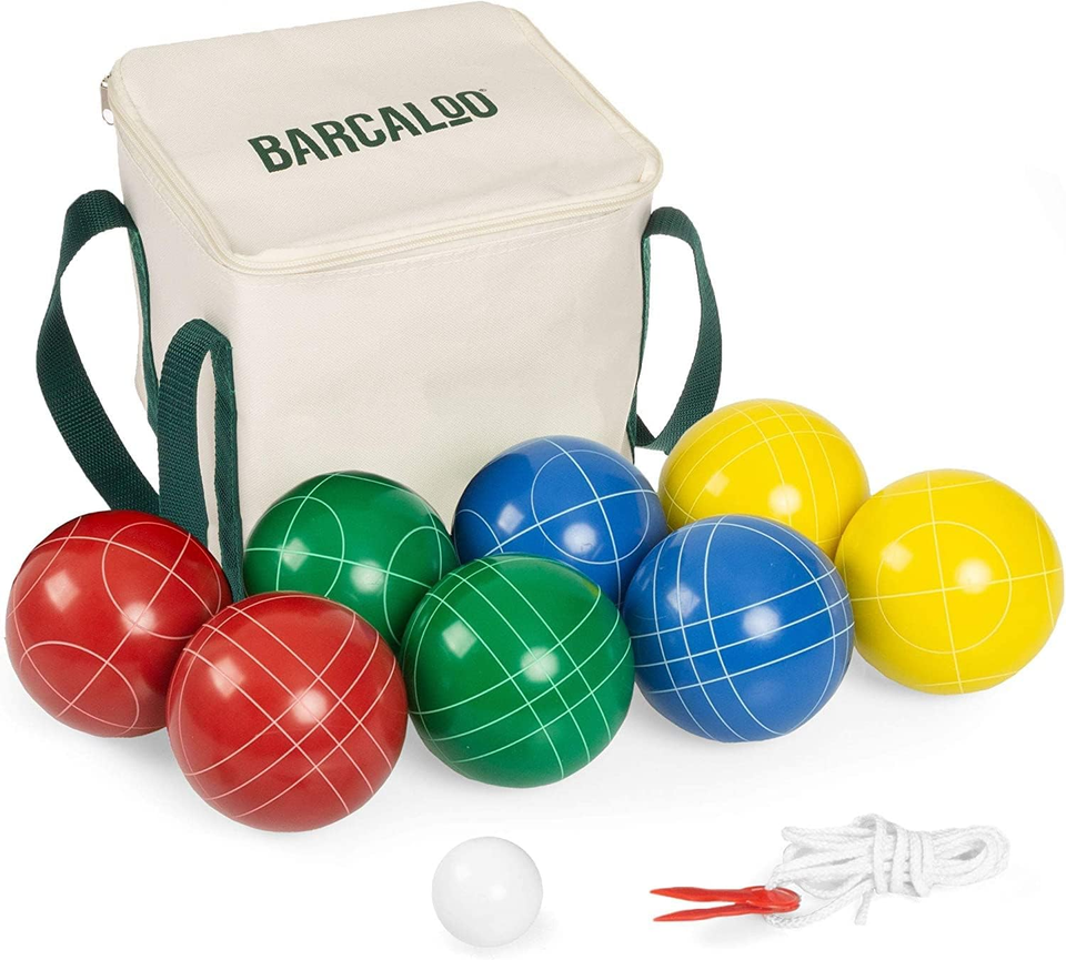 Bocce Ball Set with 8 Premium Resin Balls, Pallino, Carry Bag ...