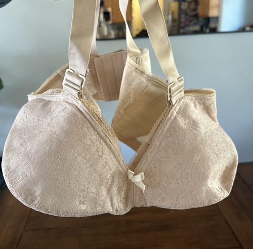 Vintage Norvell 34J Beige Floral Lace Soft Cup Bra Style 477 NWOT | eBay