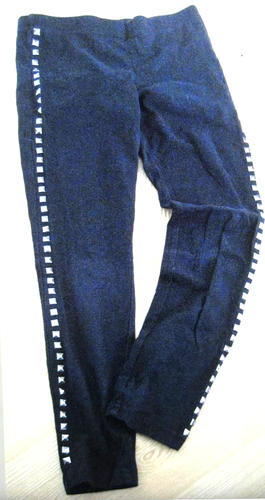 Girl Sz 7 Black RAGDOLL & ROCKETS Silver Square Studs LEGGING Stretch ...