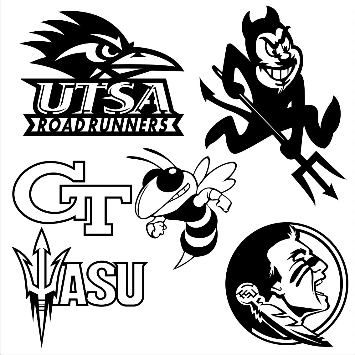 College Team Logos Clip Art
