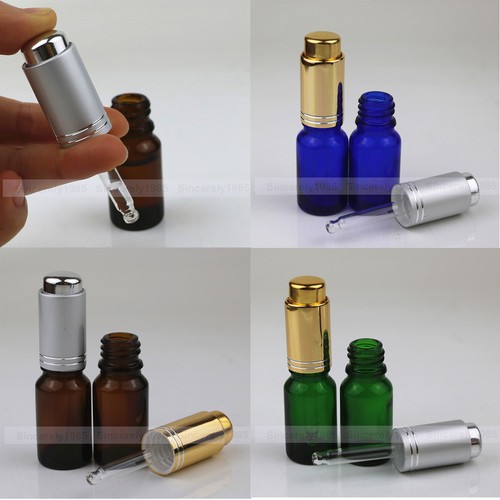 1/3oz 10ml Empty Glass Eye Dropper Bottles Press Pump Dilution Can ...