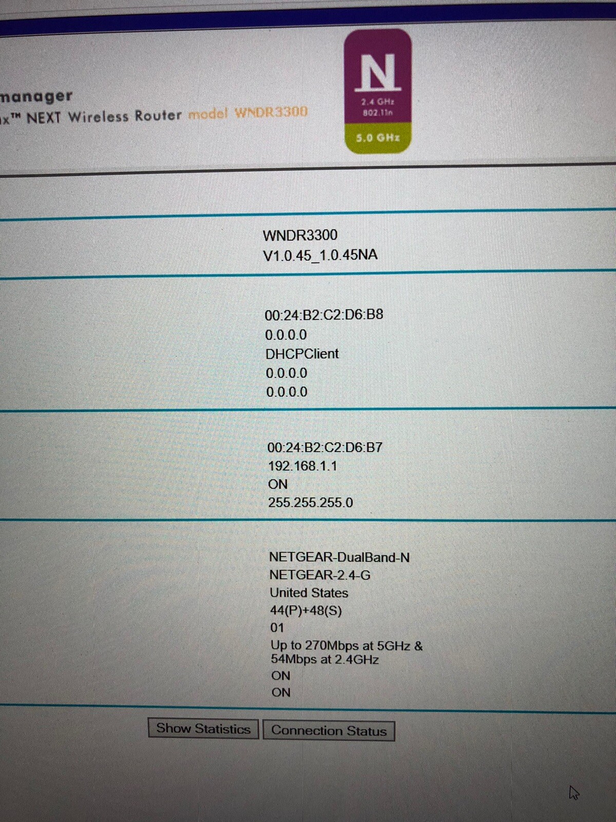 Netgear WNDR3300-100NAR N300 Dual Band 4-Port 10/100 Wireless Router ...