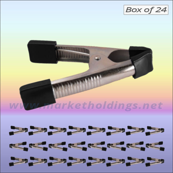 24 x 6 Inch Black Sleeved Spring Clamps - Quality Strong Large Metal ...