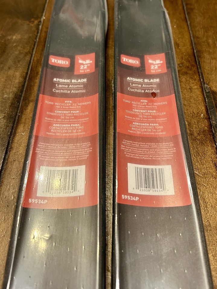 TORO 22" Atomic Blade (2002 & Later) (2-Pack) 131-4547-03 59534P ...