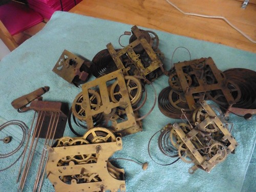 6 antique clock Movements Parts welch ansonia sessions & other PARTs | eBay