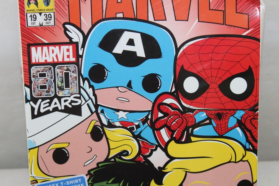 Funko POP Tees Limited Edition Marvel 80 Years Avengers Adult Size ...