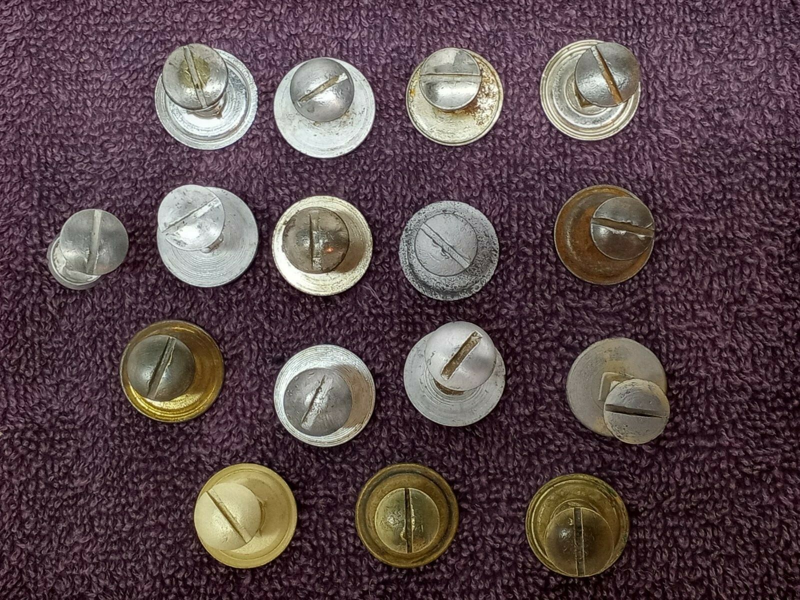 16 VTG HAND SAW BUTTONS SUPERIOR NICHOLSON DISSTON BRASS METAL ALUMINUM ...
