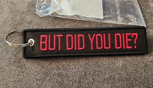 Funny Text But Did You Die Keychain Key Tag Cute NEW Fast US SHIP | eBay
