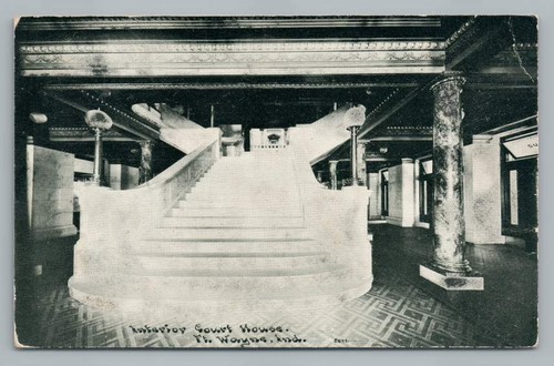 Court House Interior FORT WAYNE Indiana CU Williams Antique Postcard ...
