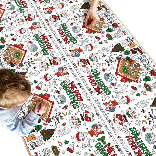 Christmas Coloring Tablecloth - Christmas Decor & Table Decor | Kids ...