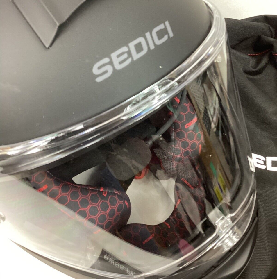 Sedici Sistema II Parlare Helmet-Black-XXL+DustBag+Extra MicrophoneFoam ...