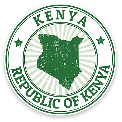 2 x 10cm Kenya Vinyl Sticker Decal Laptop Travel Luggage Car Bike Label ...