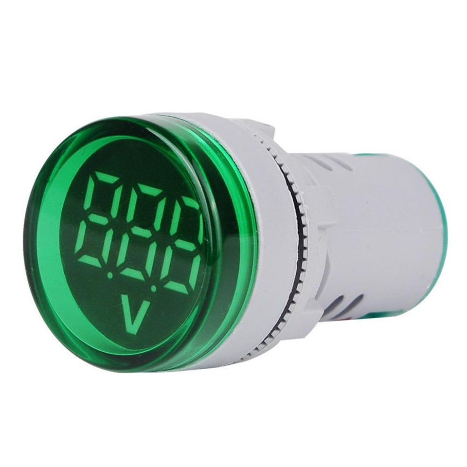 22mm Voltage Meter Indicator Monitor Power DC 6-100V Round LED Digital ...
