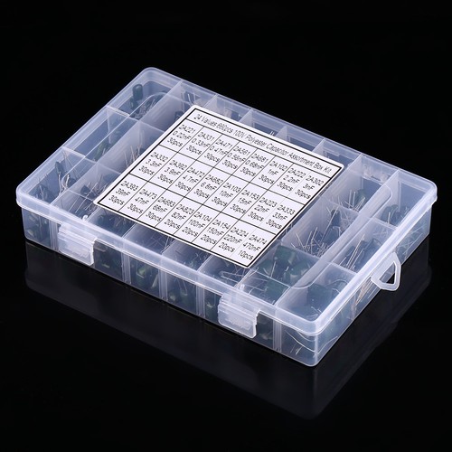 660pcs 24Value Polyester Film Paper Capacitors Tools 100V 0.22nF To ...