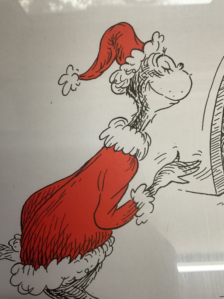 Art Print , Dr SEUSS Artist ,CHRISTMAS THE GRINCH ,FRAMED Cartoon Comic ...