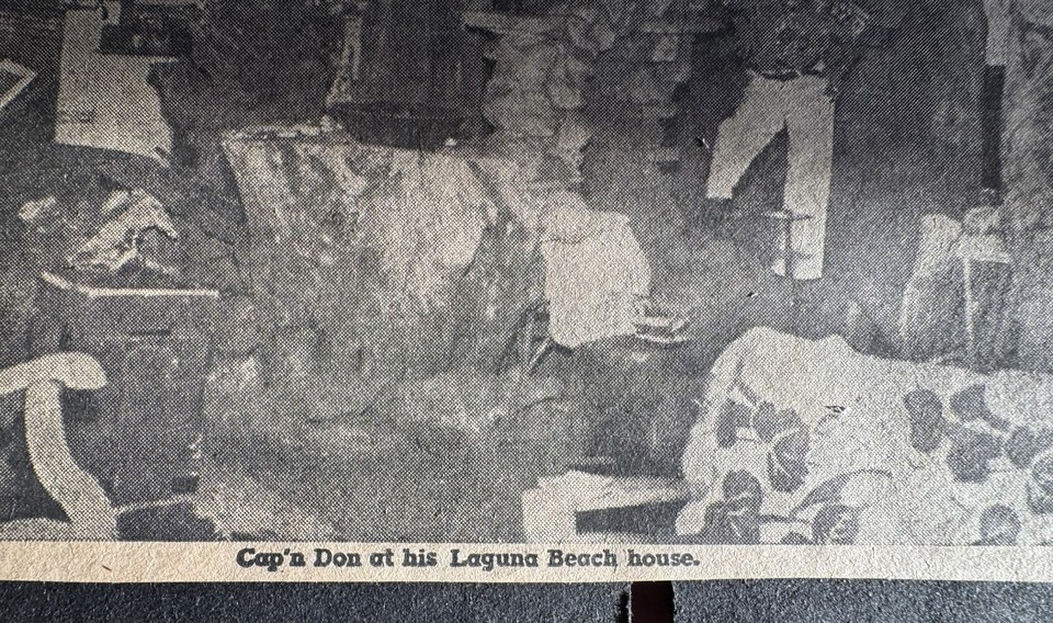 DON DICKERMAN Pirates Den April - NEWSPAPER ARTICLE, Don At Home Laguna ...
