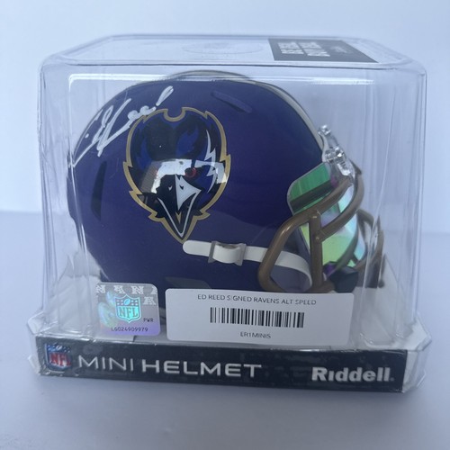 Ravens Ed Reed Authentic Signed Flash Speed Mini Helmet Autographed BAS ...