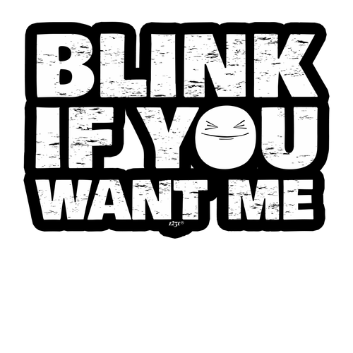 2 x Large Car Stickers blink if you want me Decal Bumper Laptop Window ...