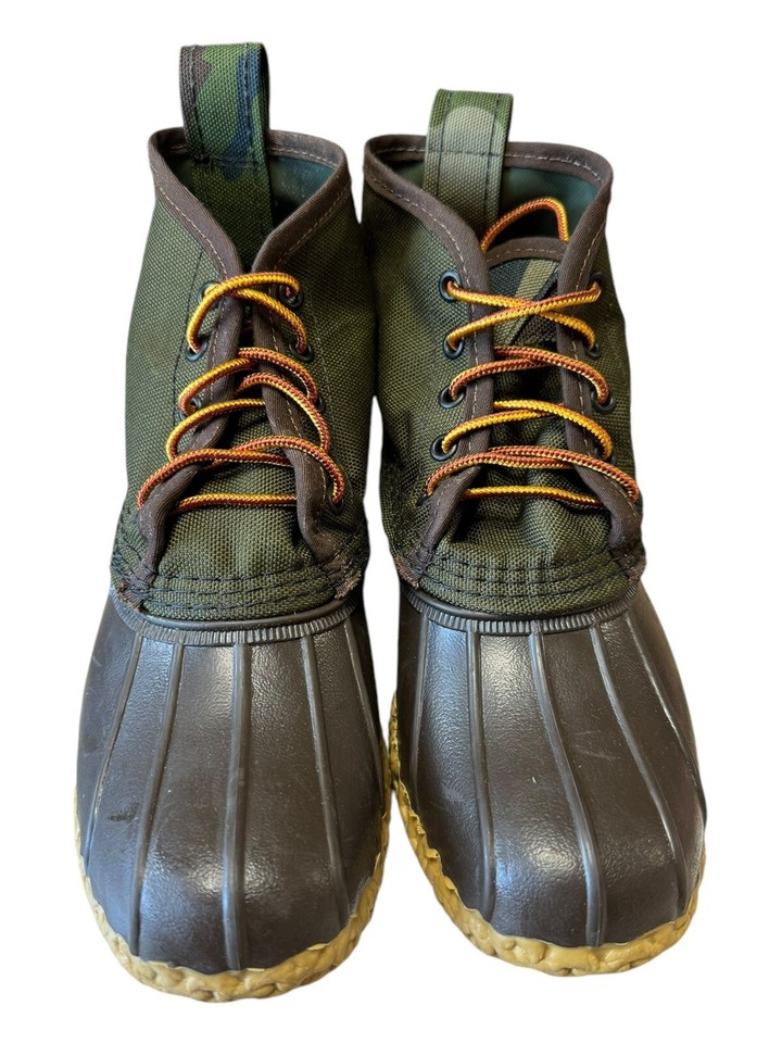 LL Bean Canvas Lace Up Unlined Round Toe Ankle Duck Boots Women’s Size ...