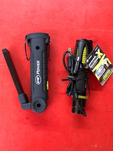 (2) PT LED FLASHLIGHTS RECHARGEABLE FIREPOINT X 300 LUMEN & MAGNETIC ...