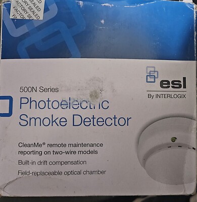 ESL Interlogix 500N Photoelectric Smoke Detector Wired- NEW | eBay