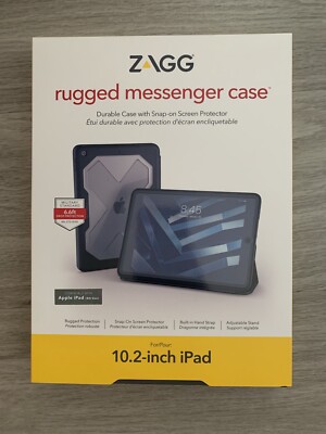 Zagg rugged messenger case apple ipad 8th Gen 10.2 With Snap-on Screen ...