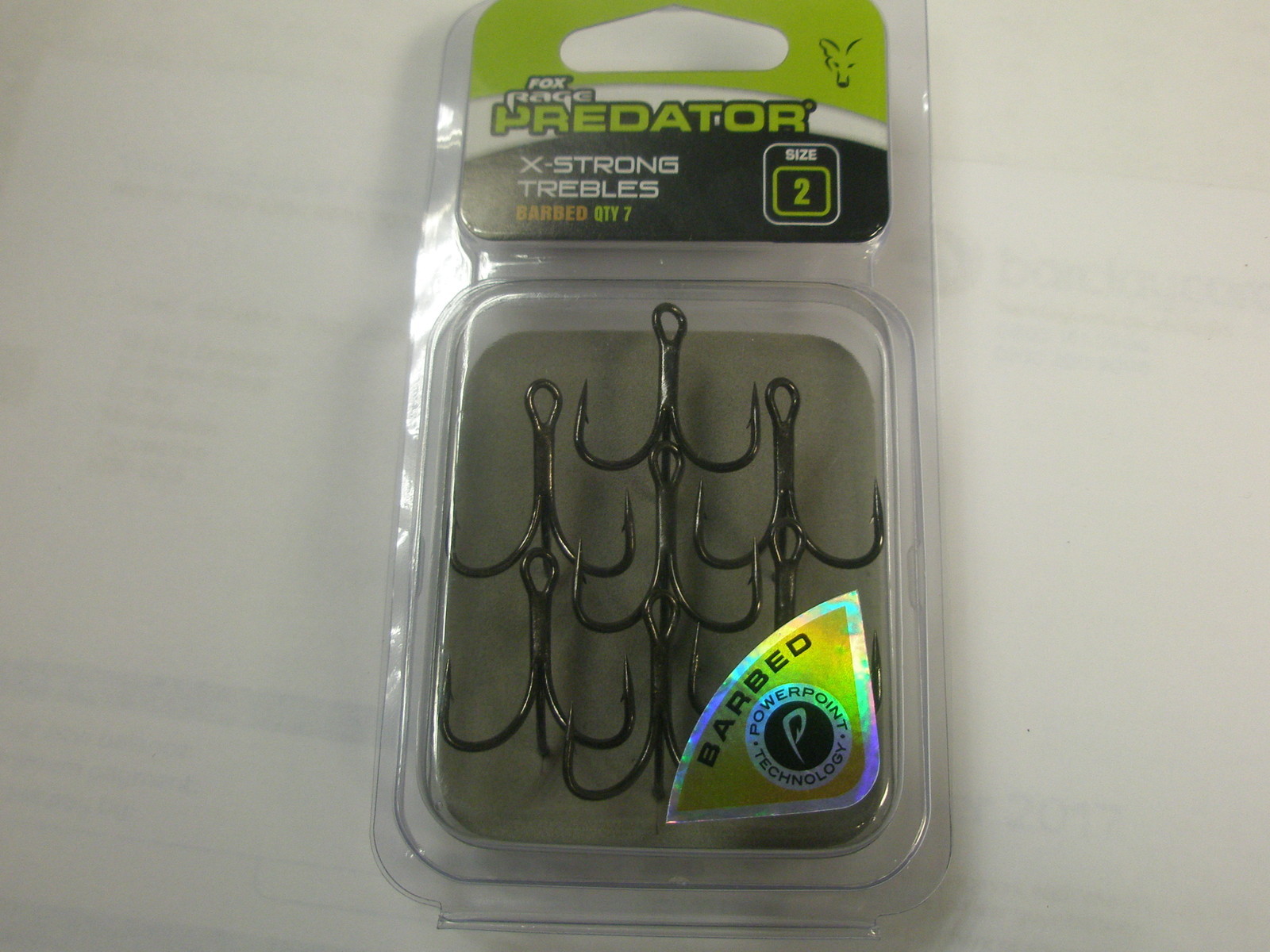 Fox Rage Powerpoint X-Strong Treble Hooks ALL SIZES Fishing tackle | eBay