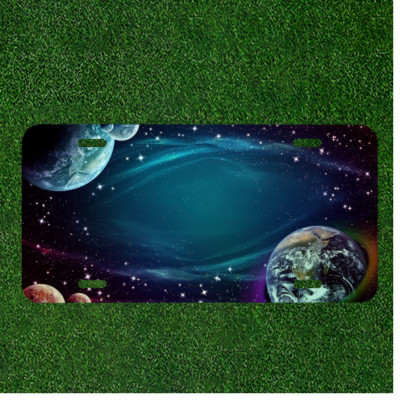 Custom Personalized License Plate Auto Tag With Stunning Space Planets ...