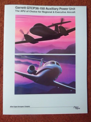 1989 DEPLIANT PUB ALLIED SIGNAL AEROSPACE GARRETT GTCP36-150 APU ...