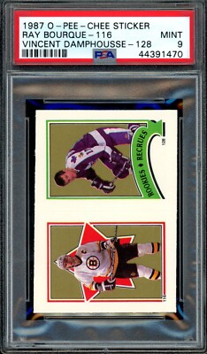 1987 OPC O-PEE-CHEE Sticker 116 Ray Bourque Vincent Damphousse Rookie ...