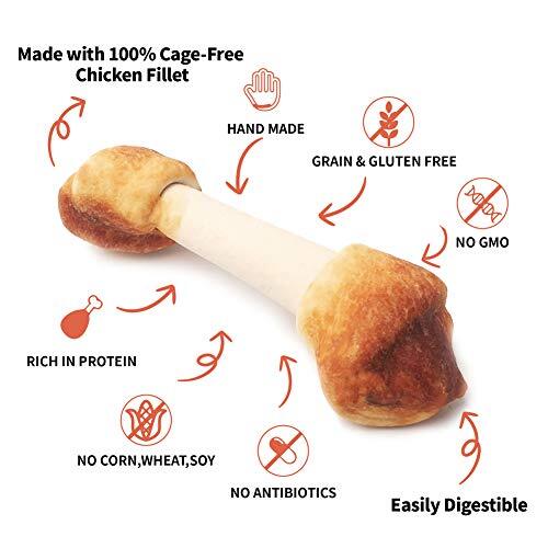 LuvChew Dog Chew Bones, Real Chicken Gluten Free, Highly Digestible ...