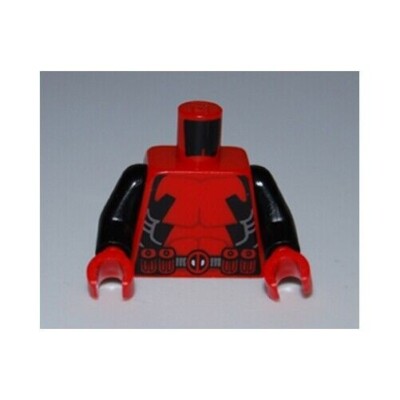LEGO Minifig, Torso Muscles Outline w/ Belt and Black Sides Pattern ...