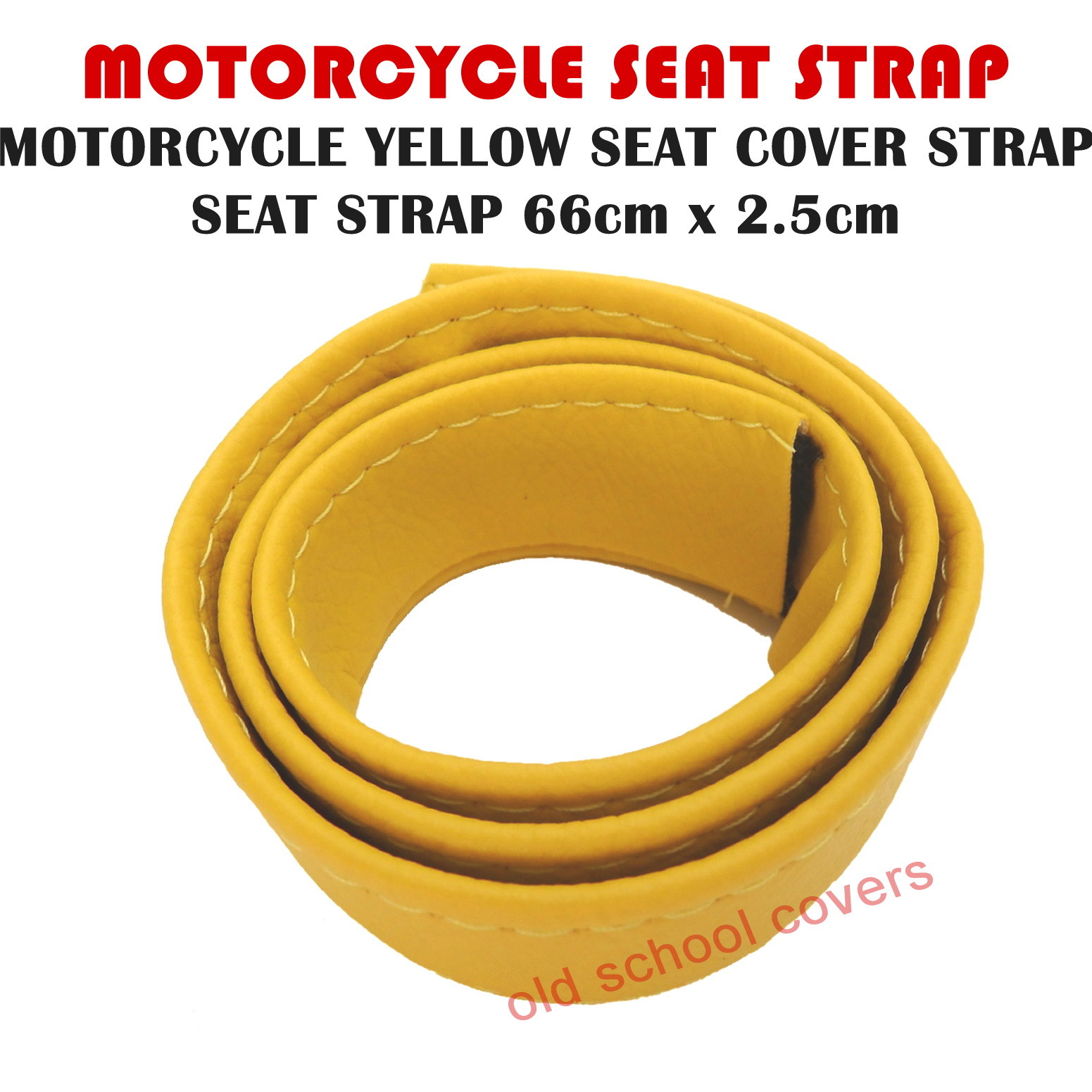 MOTORCYCLE YELLOW SEAT COVER STRAP seat strap- new SUPERB QUALITY | eBay