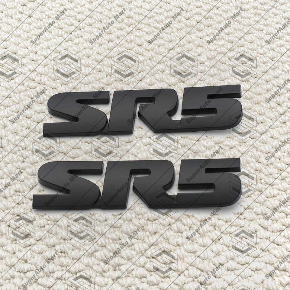 MATTE BLACK SR5 EMBLEM REPLACEMENT BADGE FOR TACOMA TUNDRA 4RUNNER ...