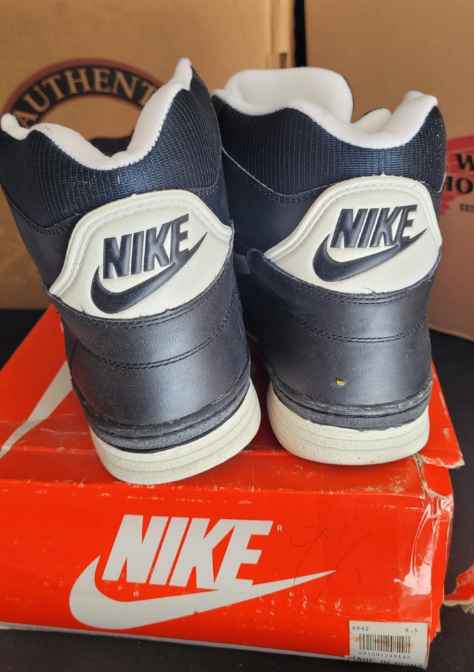 1990 Vintage Nike Quantum Force High - Black/White - US Men's 9.5 | eBay