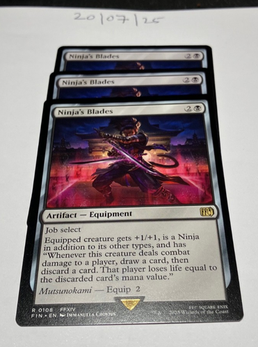 Magic the Gathering MTG Ninja's Blades x3 Rare Cards NM/M Final | eBay