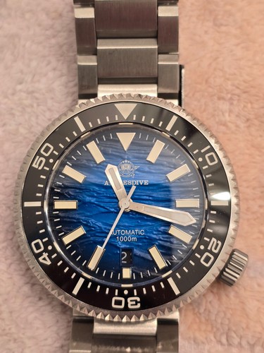 Addiesdive 1000m Automatic Dive Watch MY-H6 NH35A Blue dial | eBay