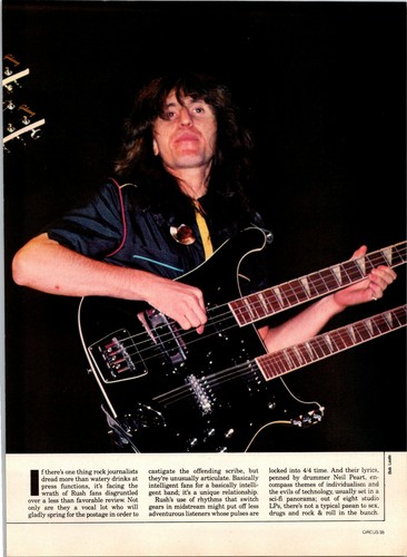 1982 VINTAGE 4PG MAGAZINE ARTICLE/CLIPPING OF RUSH'S SIMPLER SIGNALS ...