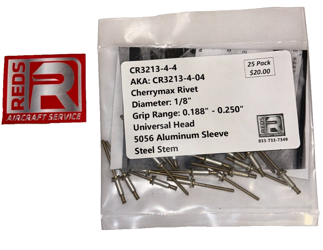 CR3213-4-4 New 25 Pack Cherrymax Rivets | eBay