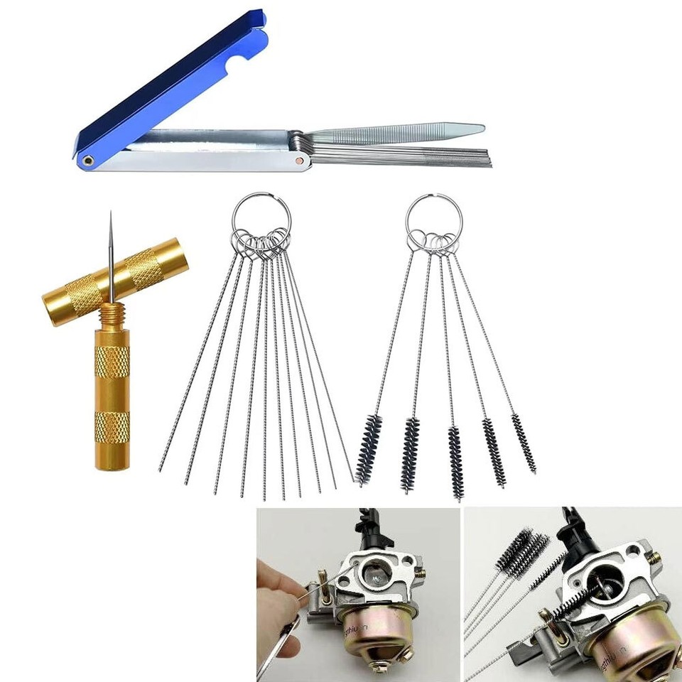 For Carburetor Carb Cleaning Jet Remover Cleaner Kit Tool Set 26 Needle ...