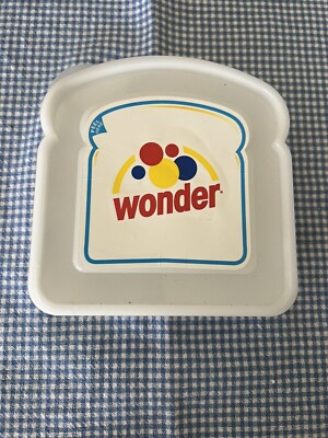 Wonder Bread Sandwich Plastic Container Holder White Polka Dot “Old ...