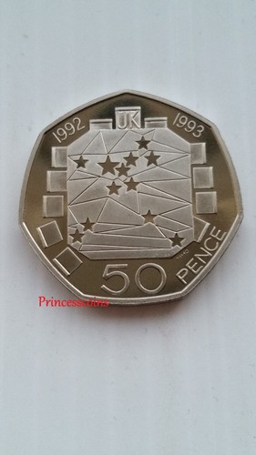 ROYAL MINT*1992-1993*UNC*EEC EUROPEAN ECONOMIC COMMUNITY PROOF 50P COIN ...