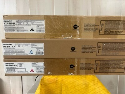 Set 3 GENUINE Sharp MX-61NT Toner C/M/B OEM MX 4050 5050 5070 6050 6070 ...