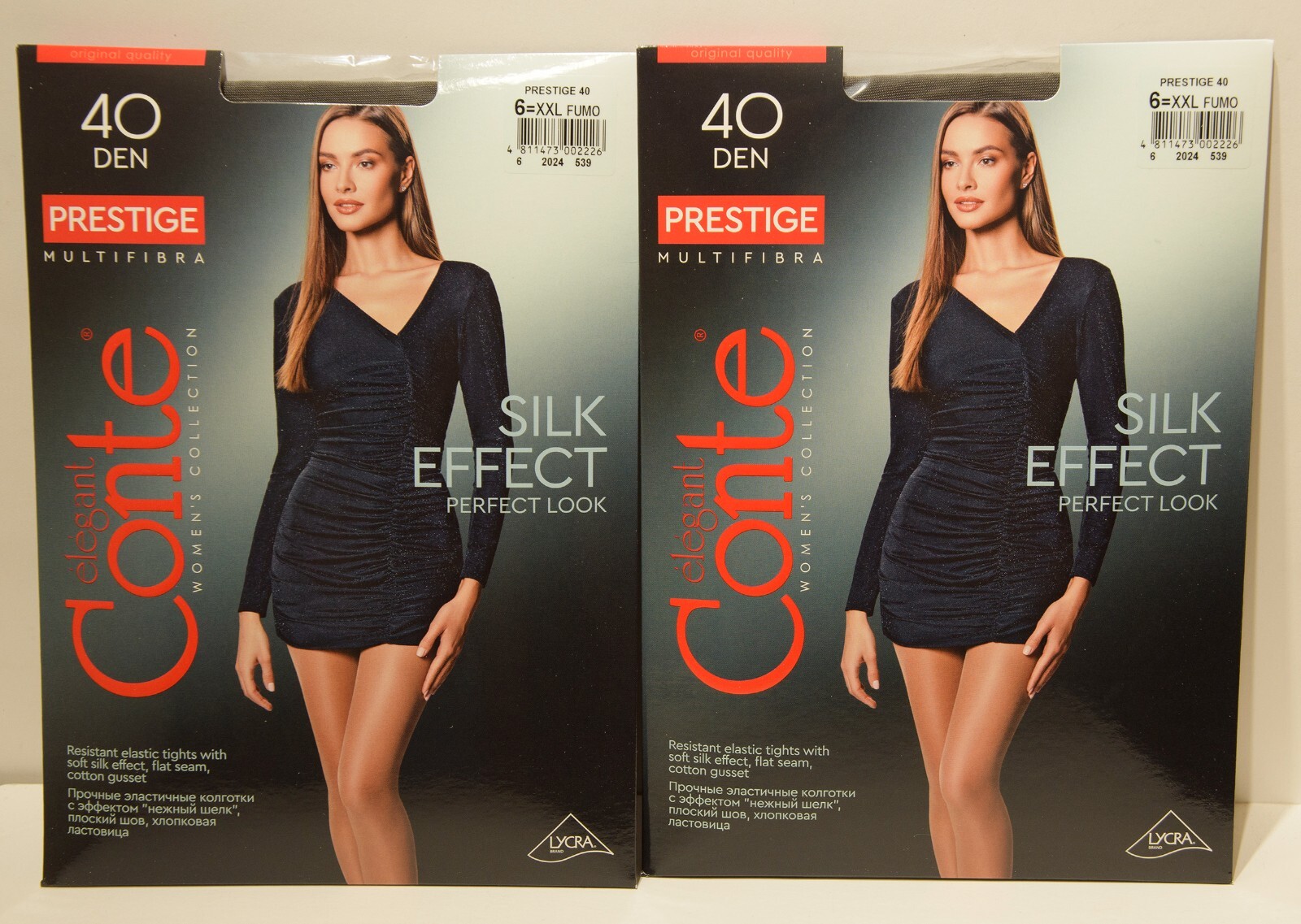 Conte Prestige 40 Denier Silk Effect Sheer 2 Waist Pantyhose 2 pairs ...