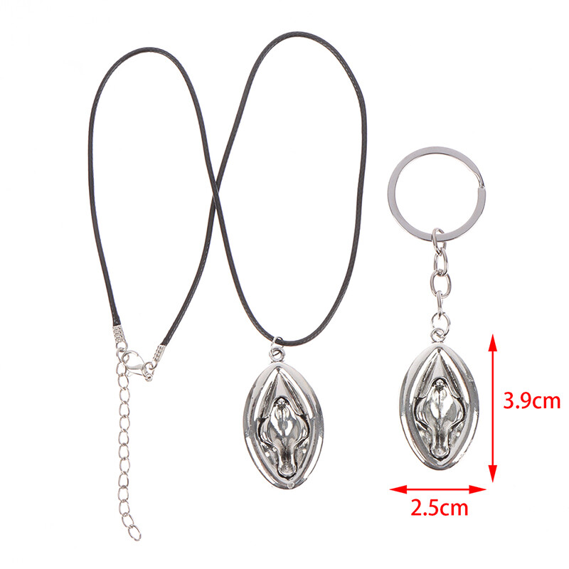 1PC Personality creativity new female body organ modeling Necklace key ...