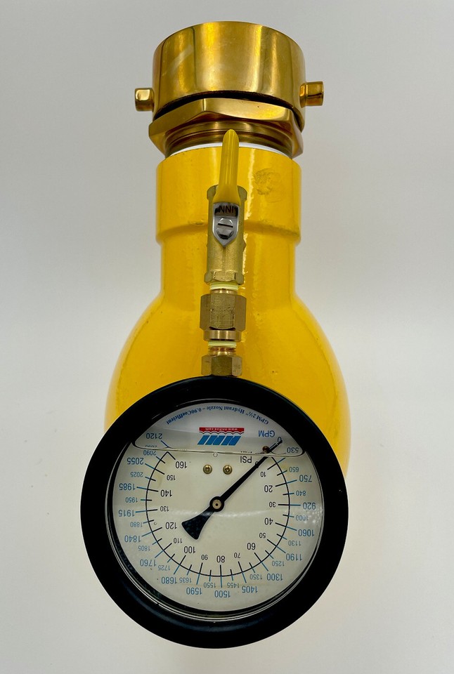 2-1/2" NST Hydrant Flow Test Swivel Diffuser 100Psi/1680 GPM Gauge | eBay