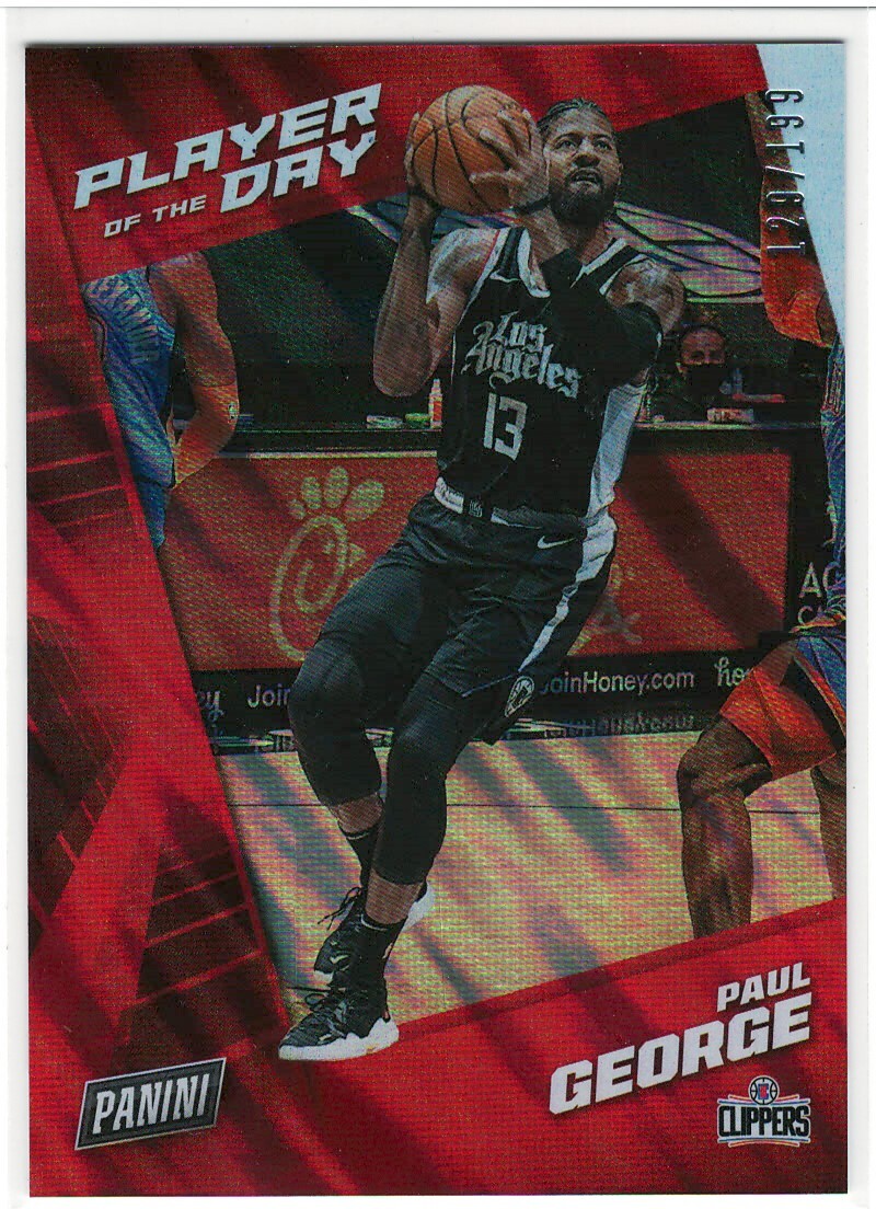 2021 Panini Player of the Day Paul George Moon Lava Card #'d /99 | eBay