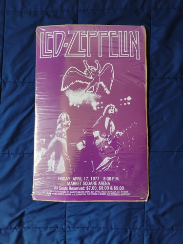 Vintage Led Zepplin Concert Poster Market Square Indianapolis 1977 | eBay